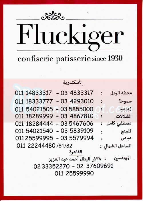 Menu delivery - hotline 01125599990-0233352270 - Fluckiger | منيو ورقم ...