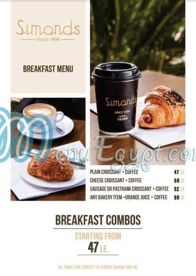 Menu delivery - hotline - Simonds Bakery | منيو ورقم مطعم سيموندس بيكري ...